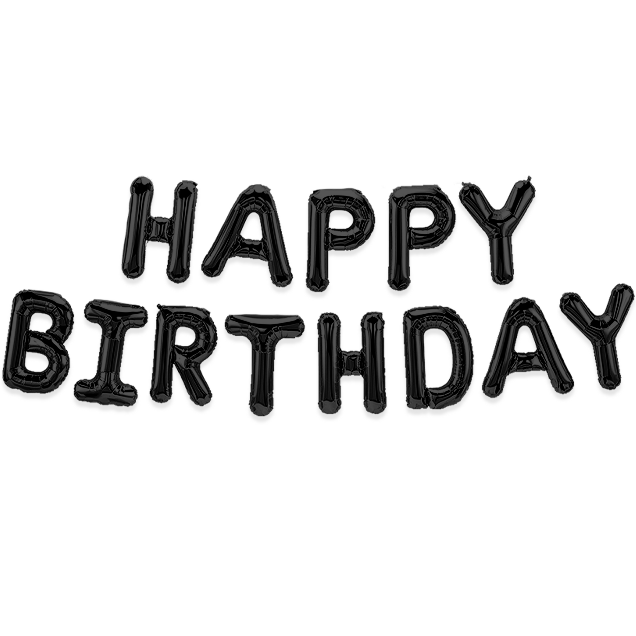 Black Happy Birthday Foil Banner
