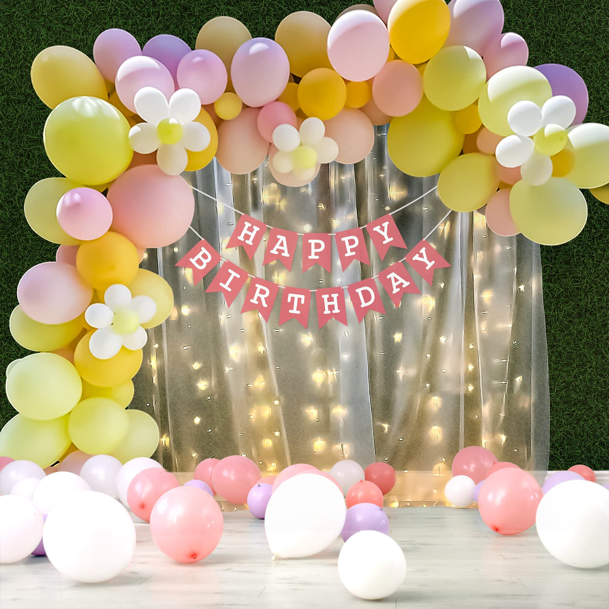 Pastel Theme Birthday Decoration Kit for Girls