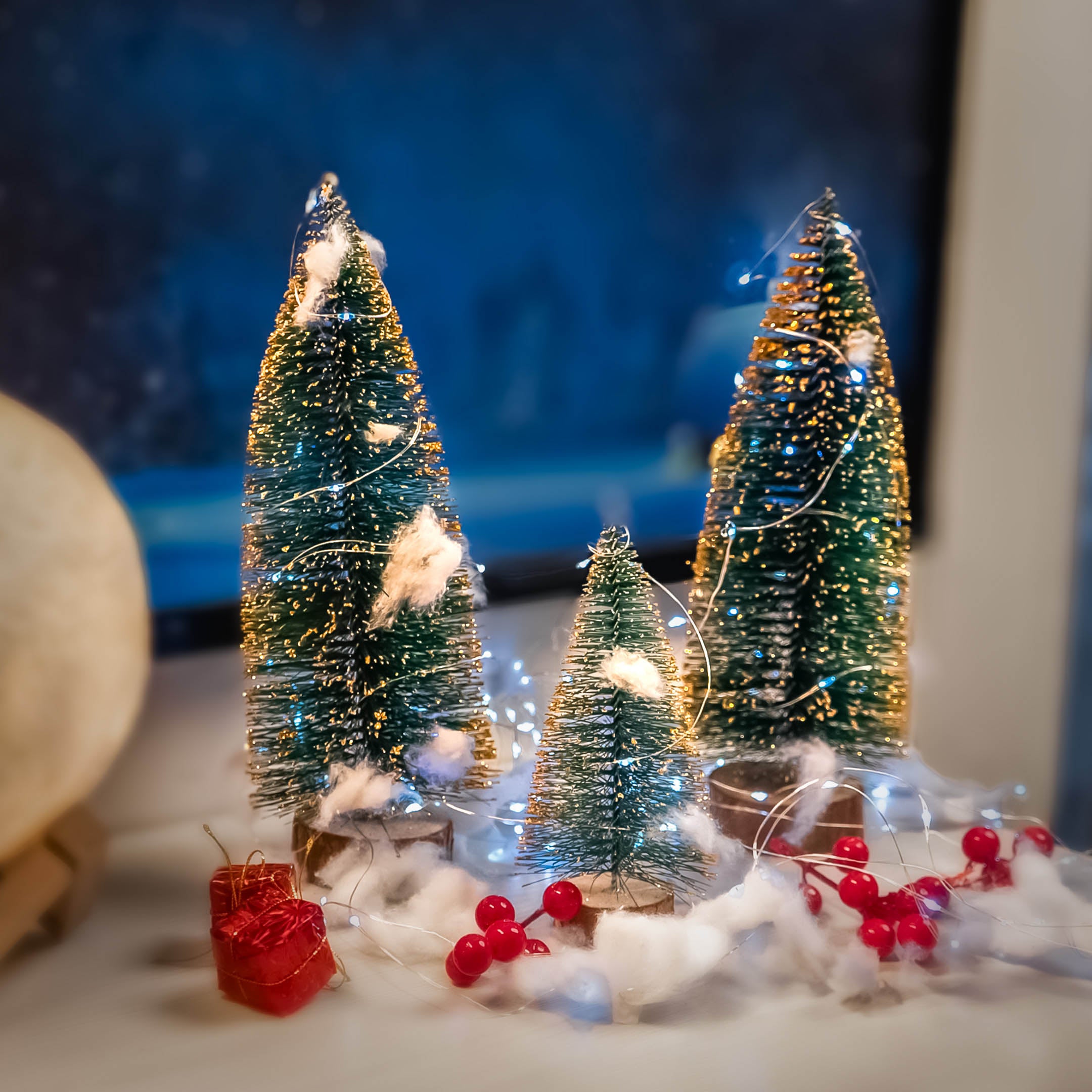Little light trees to brighten up your table