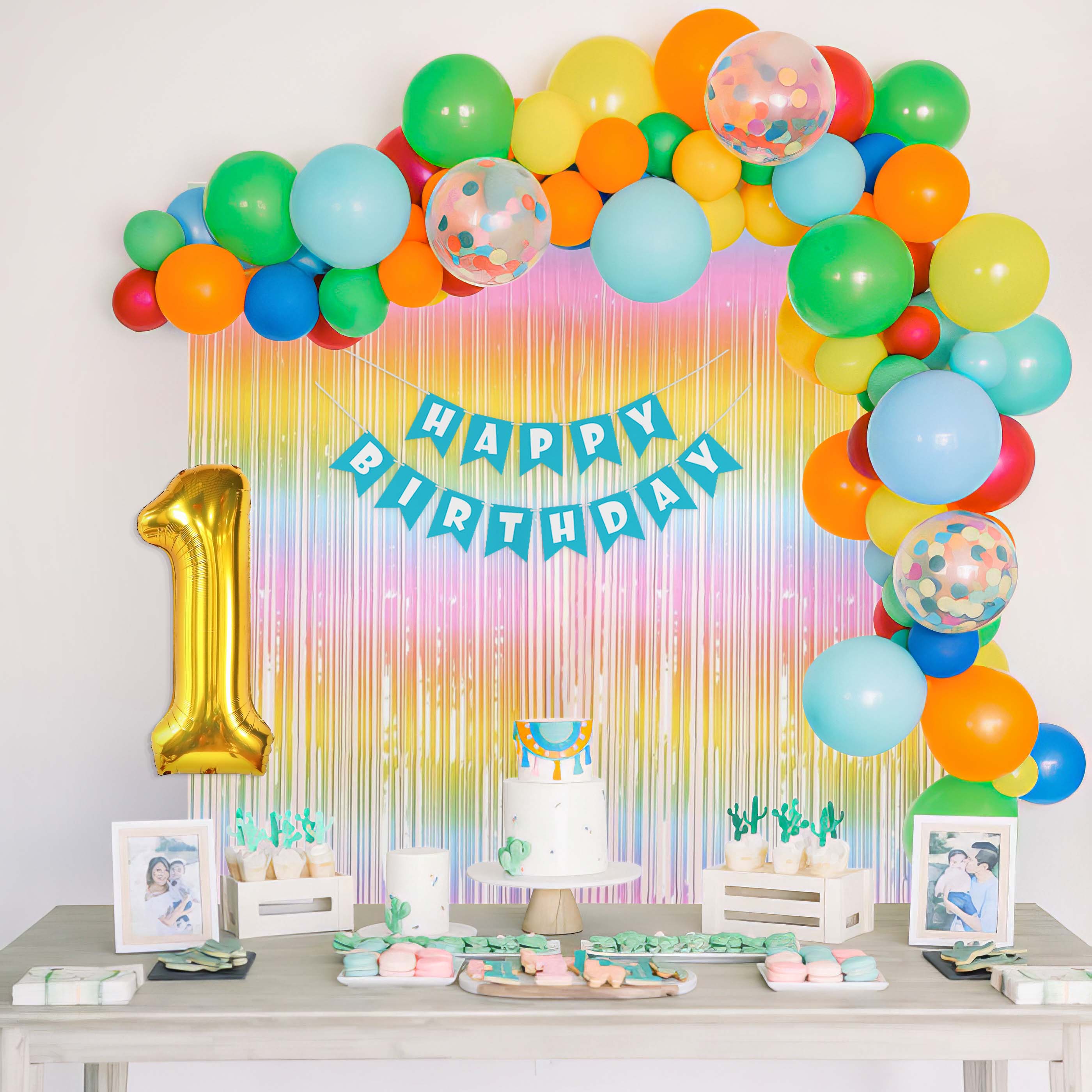 Rainbow birthday decorations store