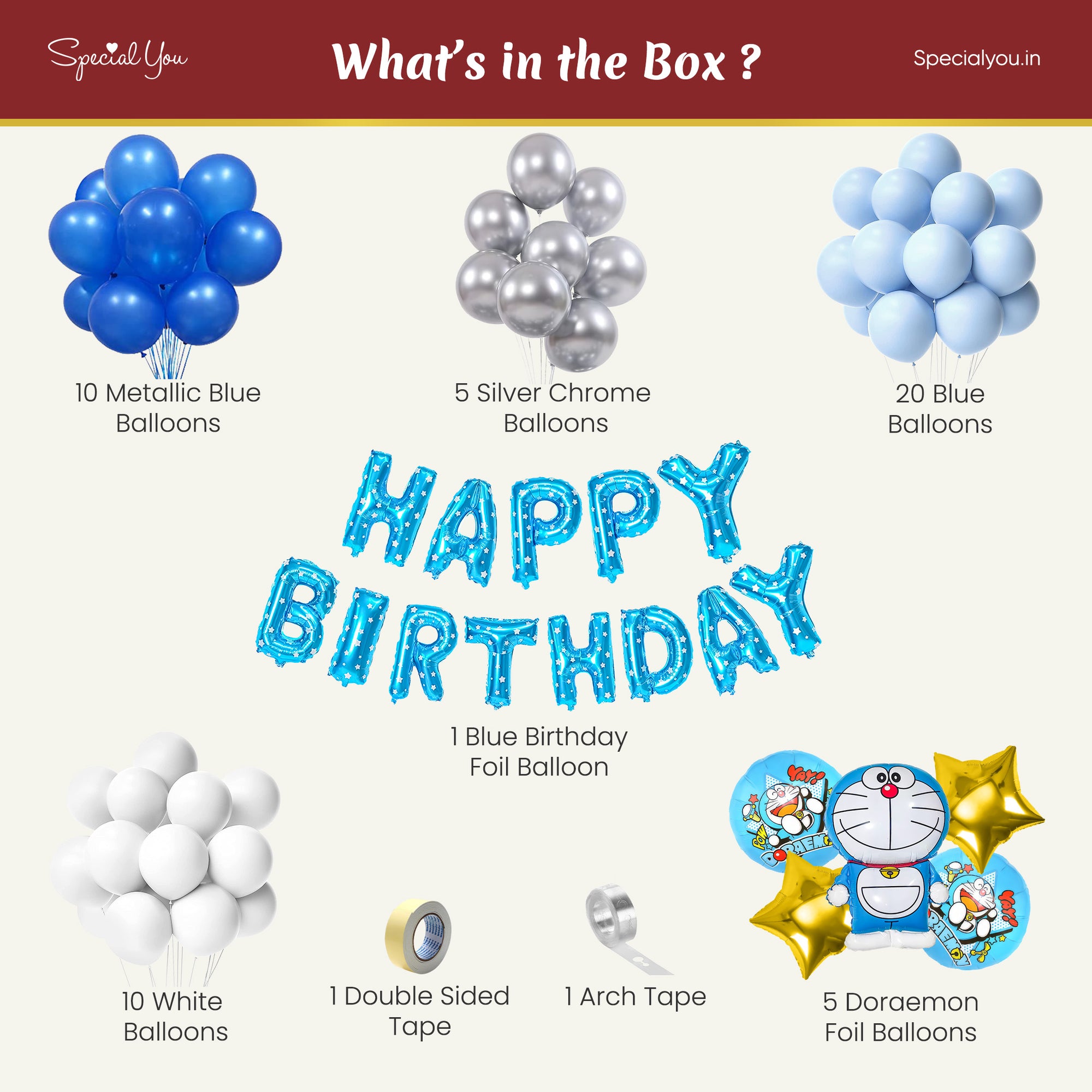 Doraemon Theme Birthday Party DIY Kit