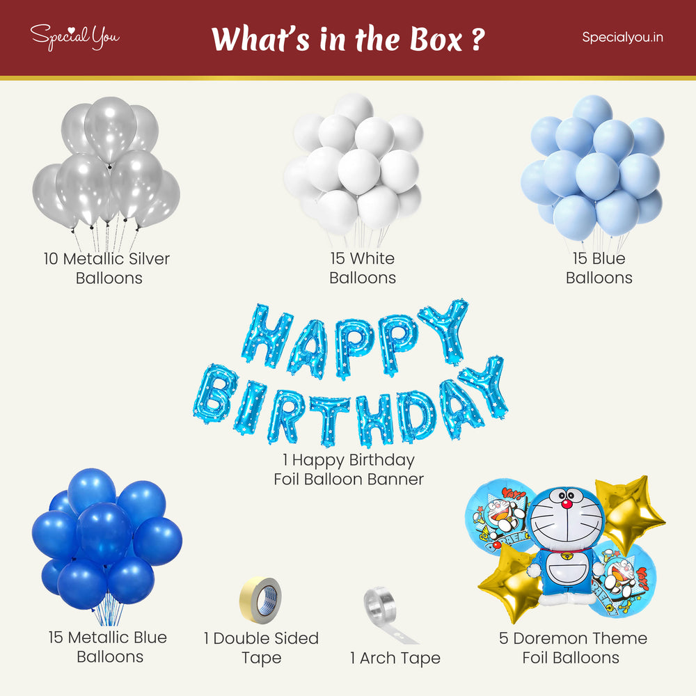 Toddler Doraemon Theme DIY Birthday Kit