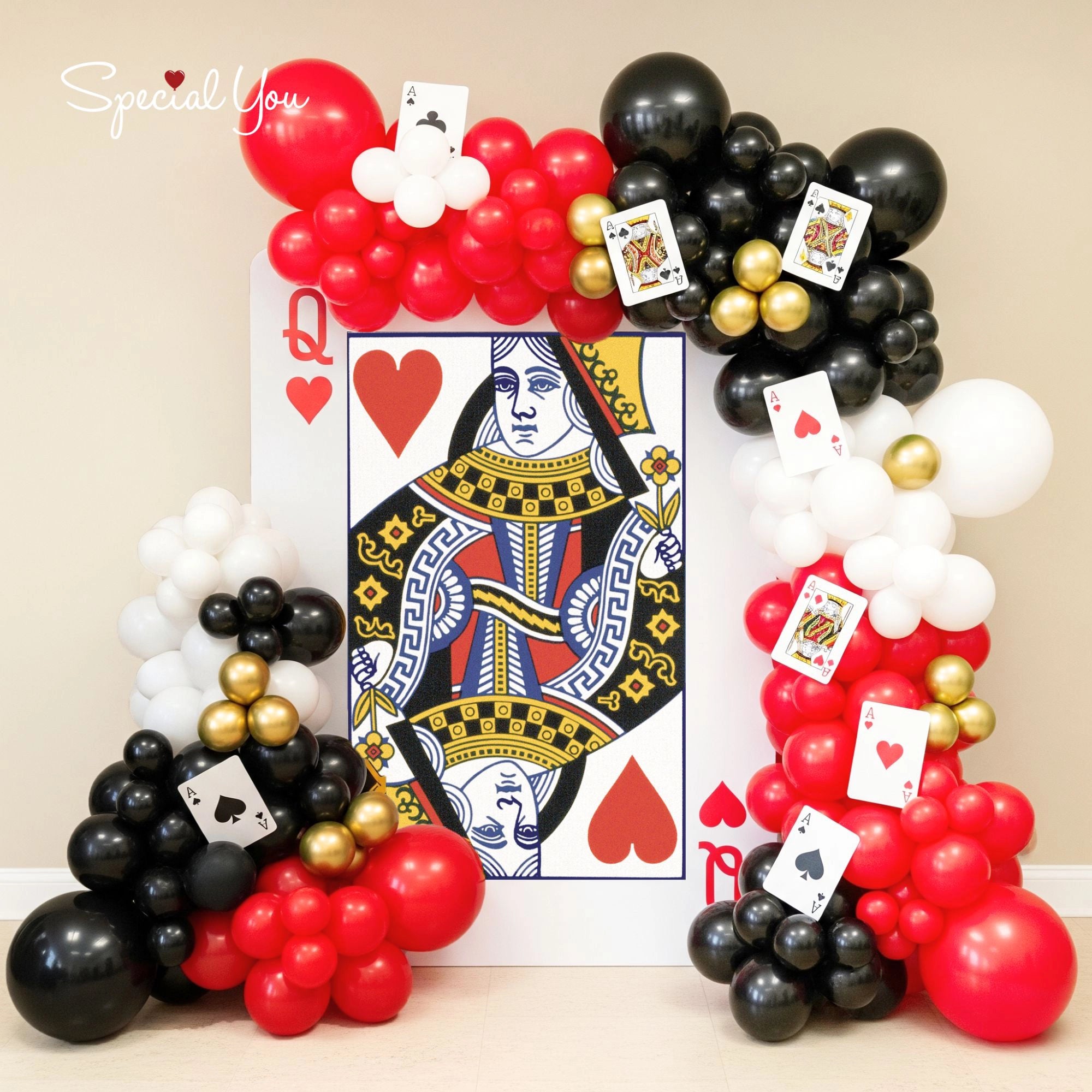 Playing card theme balloon decoration | special you