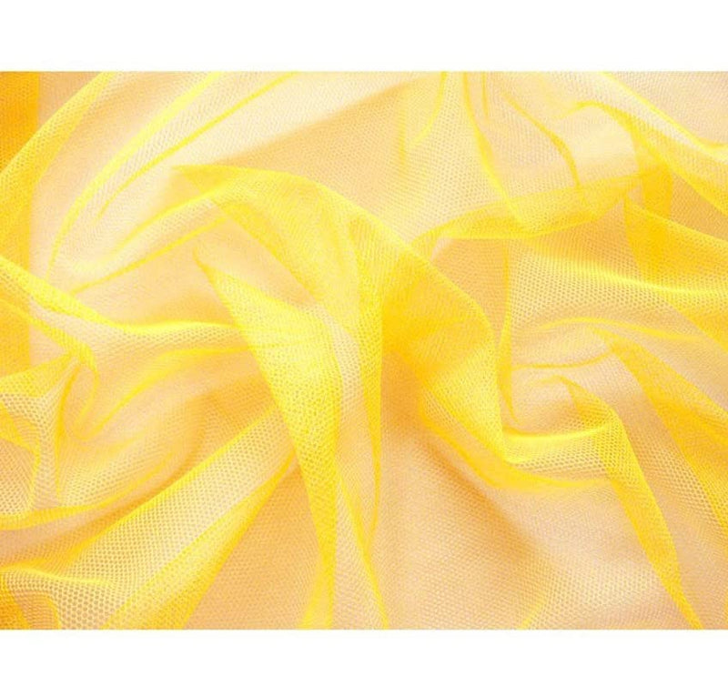 Sheer Yellow Net Curtain for Backdrop Decoration